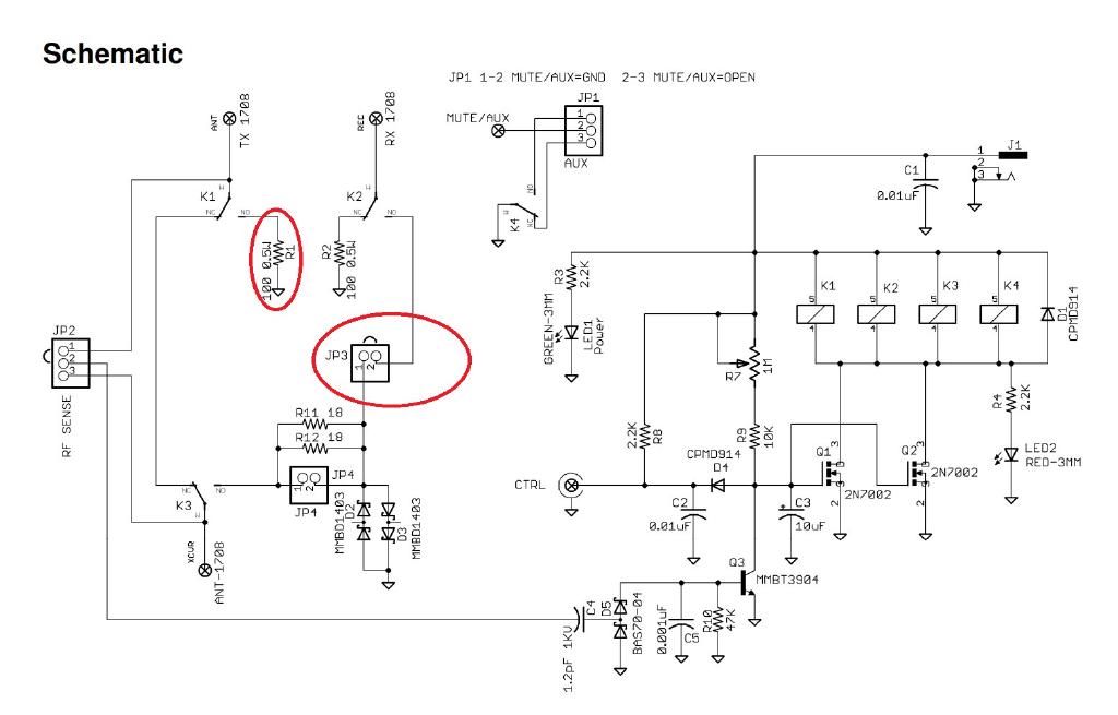 MFJ-1708B RF Sense TR Switch non-SDR to SDR Model Conversion