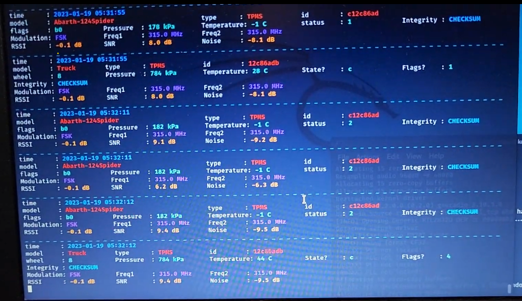 RTL-SDR Mazda CX-5 TPMS